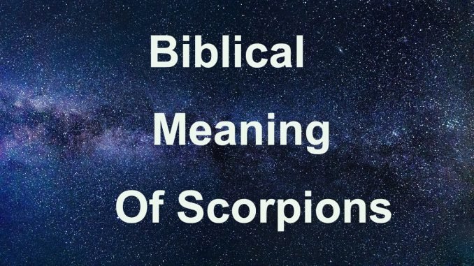 Biblical Meaning Of Scorpions-Evangelistjohua.com