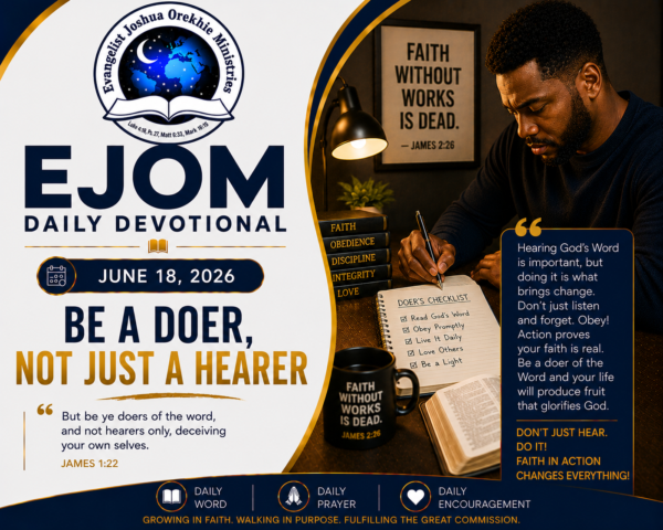 EJOM DAILY DEVOTIONAL: June 18, 2026 - Be a Doer, Not Just a Hearer ...